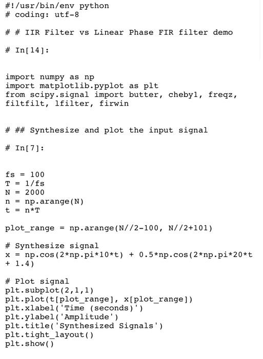 Solved \# \#\# Add a band-limited noise to the input signal | Chegg.com