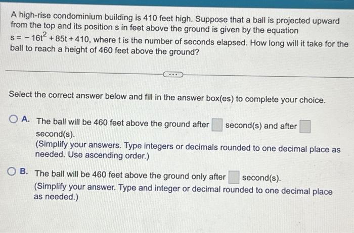 Solved A high-rise condominium building is 410 feet high. | Chegg.com