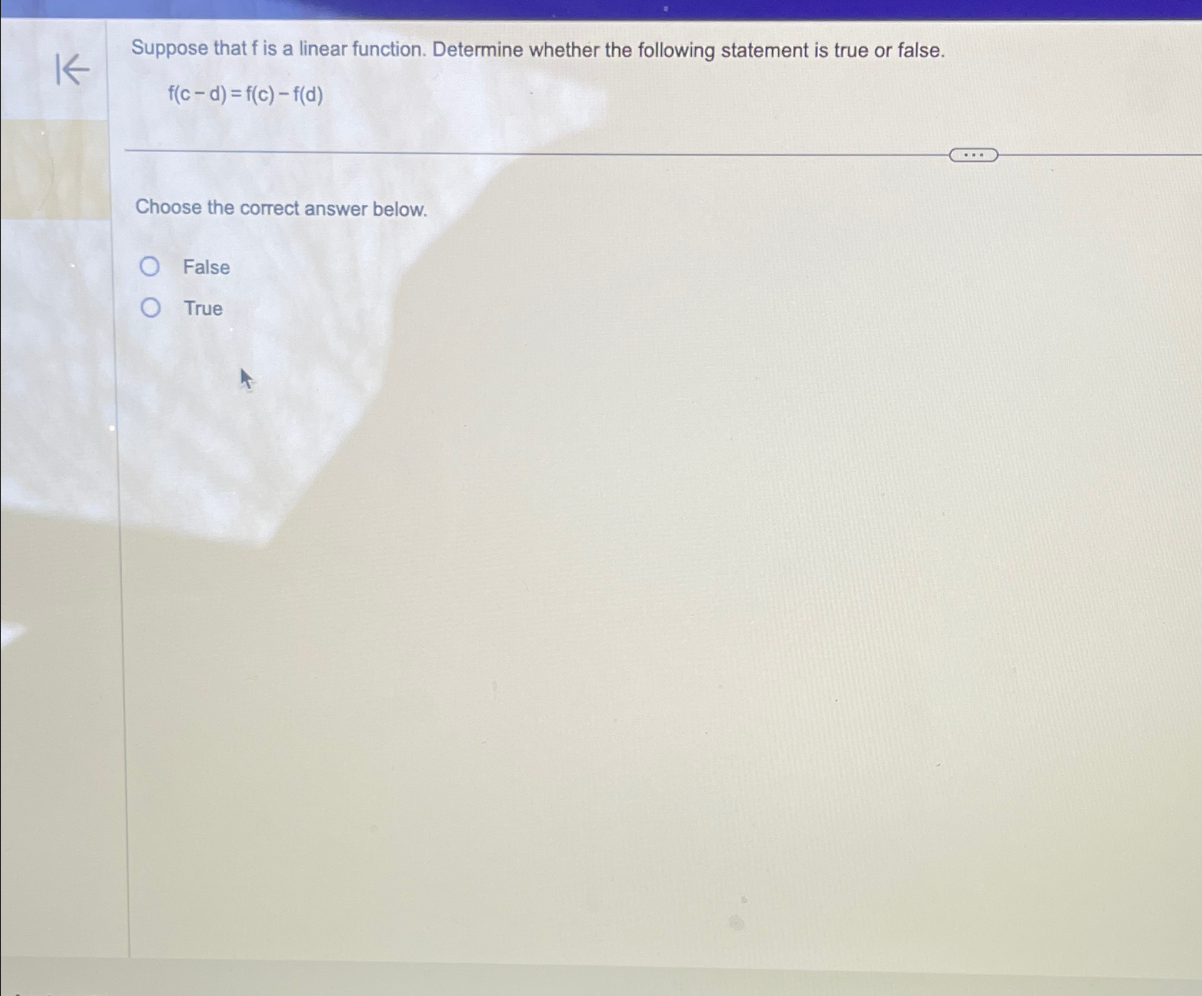 Solved Suppose that f ﻿is a linear function. Determine | Chegg.com