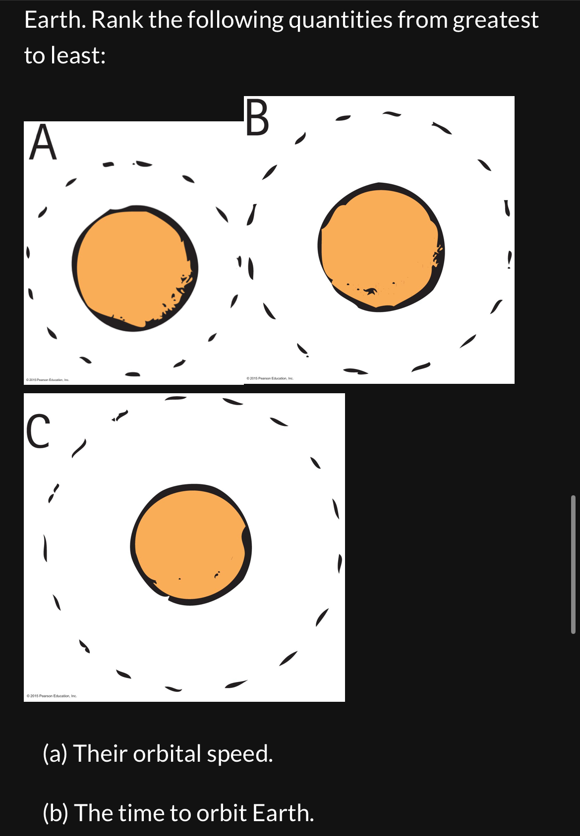 Solved Earth. Rank the following quantities from greatest to | Chegg.com