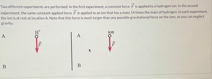Solved Two different experiments are performed. In the first | Chegg.com