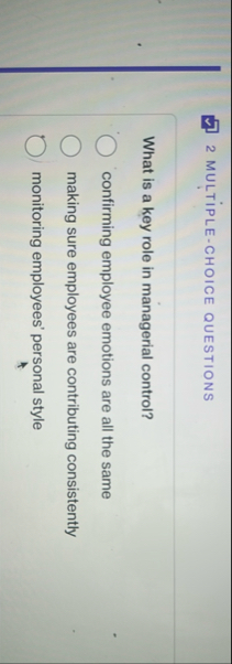 Solved 2 ﻿MULTIPLE-CHOICE QUESTIONSWhat is a key role in | Chegg.com