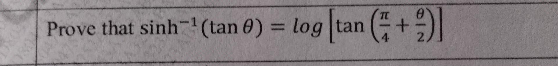 Solved −1(tanθ)=log[tan(4π+2θ)] | Chegg.com