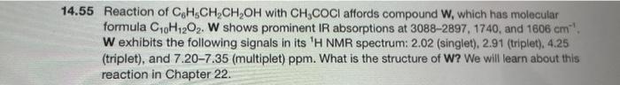 Solved 55 Reaction of C6H5CH2CH2OH with CH3COCl affords | Chegg.com