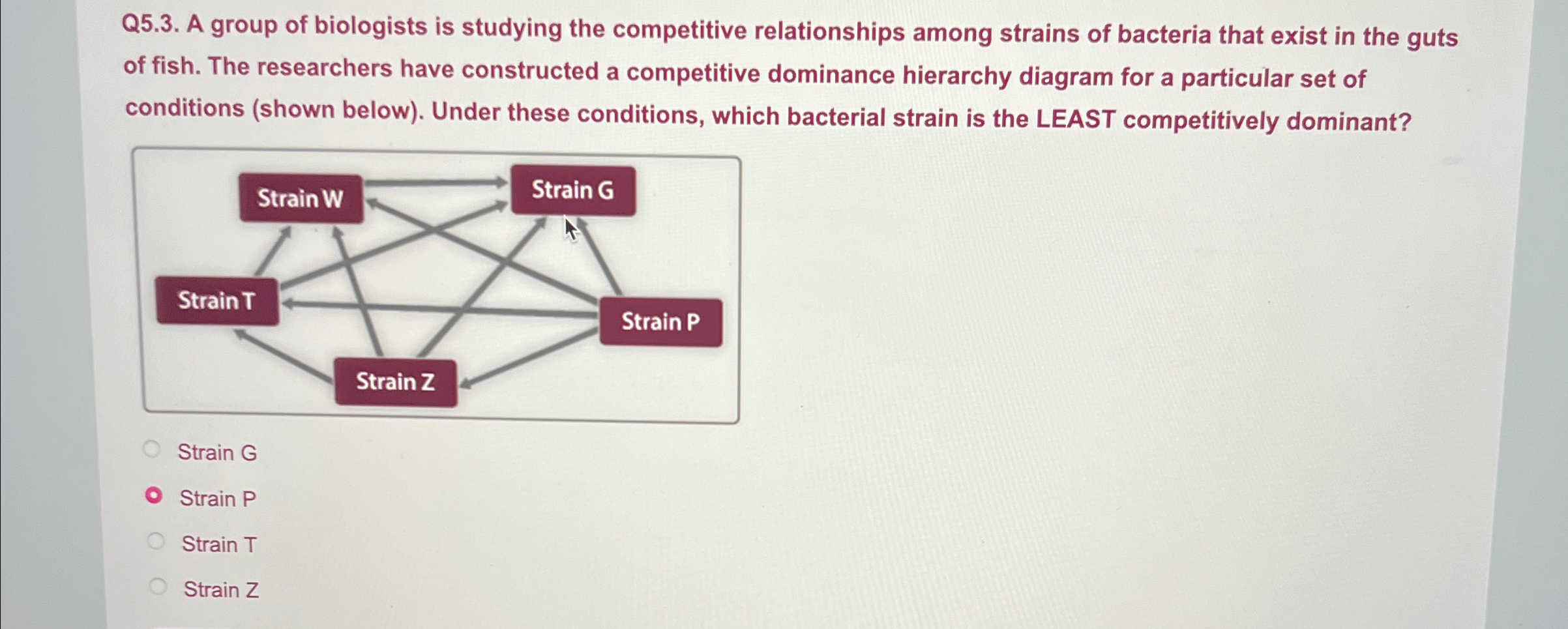 Solved Q5.3. ﻿A group of biologists is studying the | Chegg.com