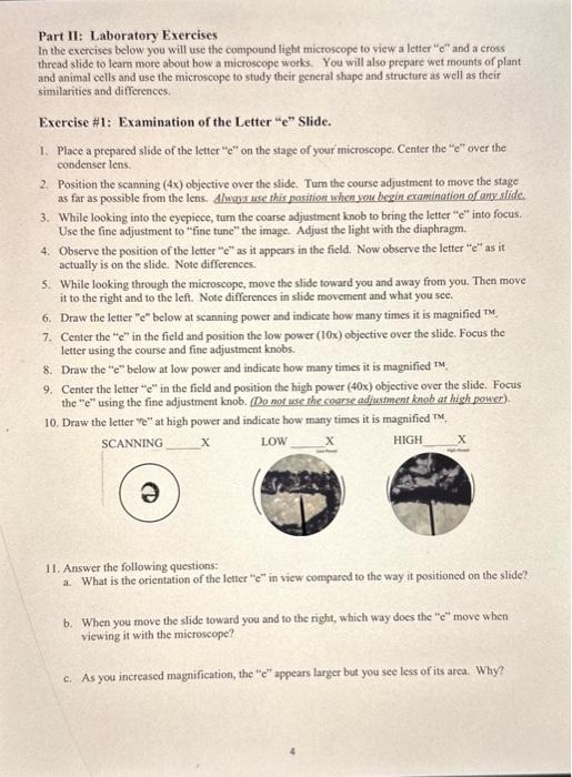 Solved Part II: Laboratory Exercises In the exercises below | Chegg.com