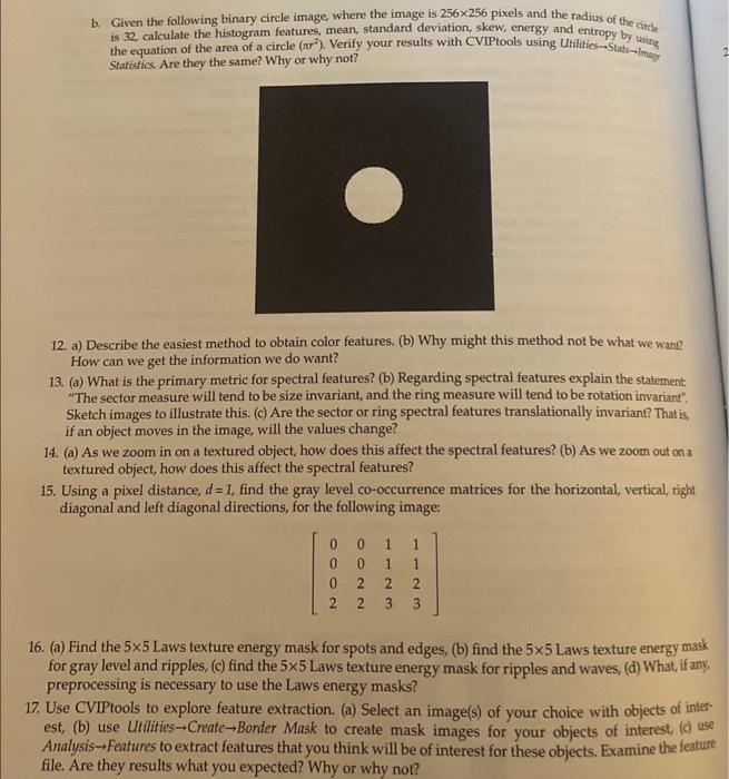 11. Given the following binary checkerboard image, | Chegg.com