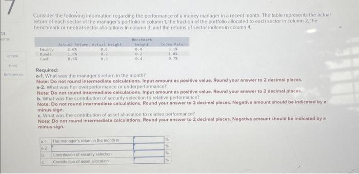 Solved Consider the following information regarding the | Chegg.com
