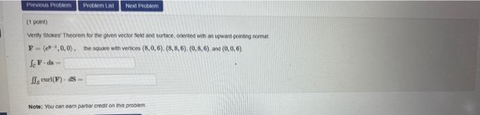Veofy slokes Theoren for the given vecior fhek and | Chegg.com