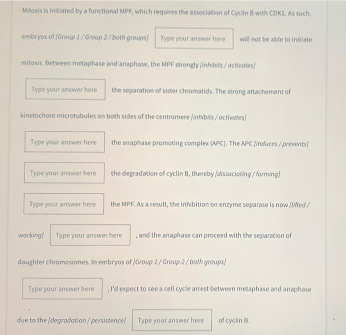 Solved Cyclins and checkpoints During the transition from | Chegg.com