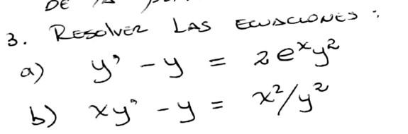 y′−y=2exy2xy′−y=x2/y2 | Chegg.com