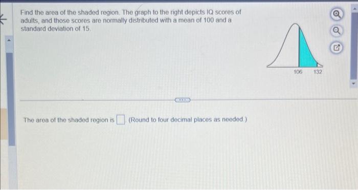 Solved Find the area of the shaded region. The graph to the | Chegg.com