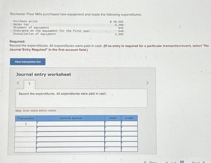 Solved Rochester Flour Mills purchased new equipment and | Chegg.com