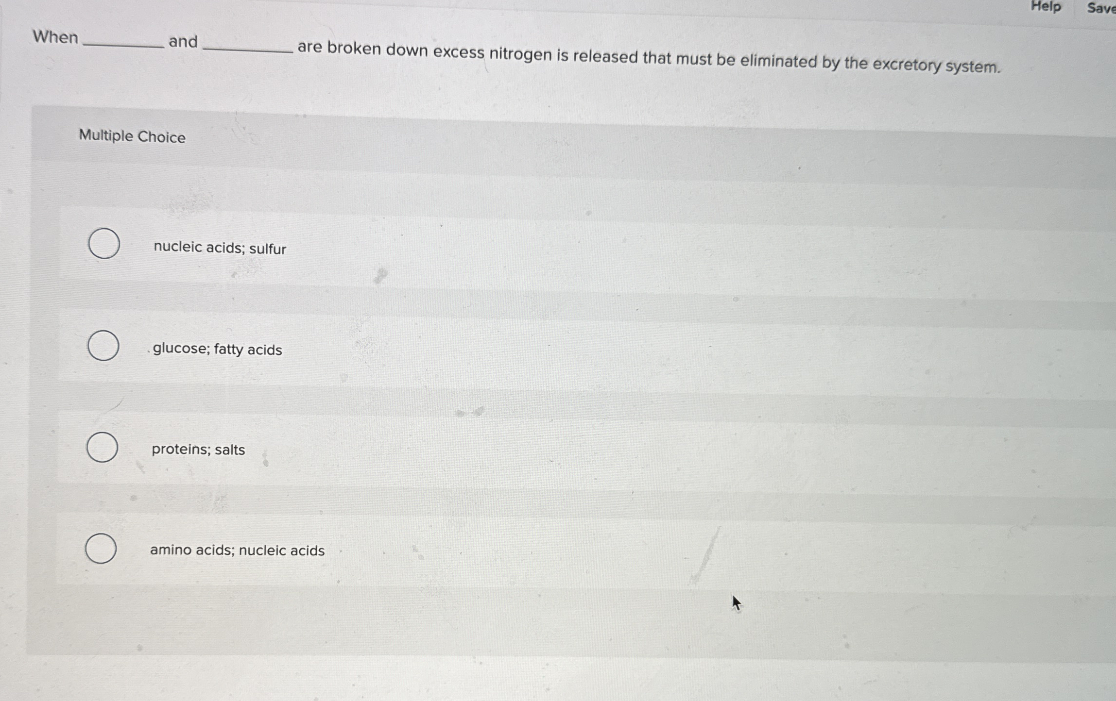 Solved are broken down excess nitrogen is released that must | Chegg.com