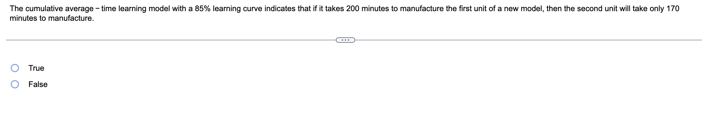 Solved The cumulative average - ﻿time learning model with a | Chegg.com