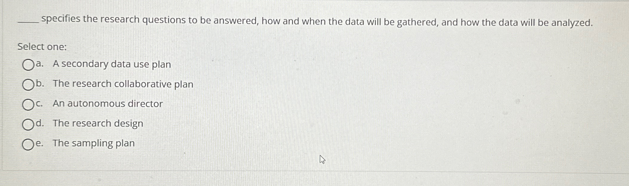Solved specifies the research questions to be answered, how | Chegg.com