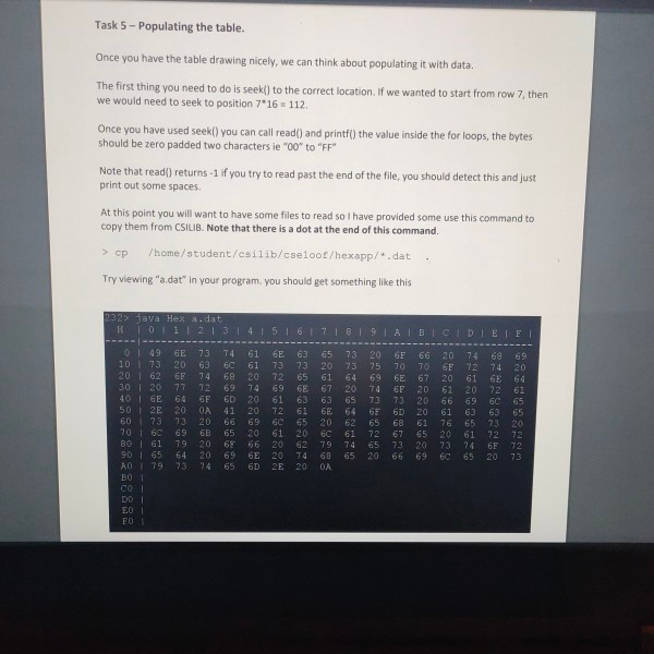 Solved 1GB = 20 Task 1 Create a class HexEditor and create a | Chegg.com