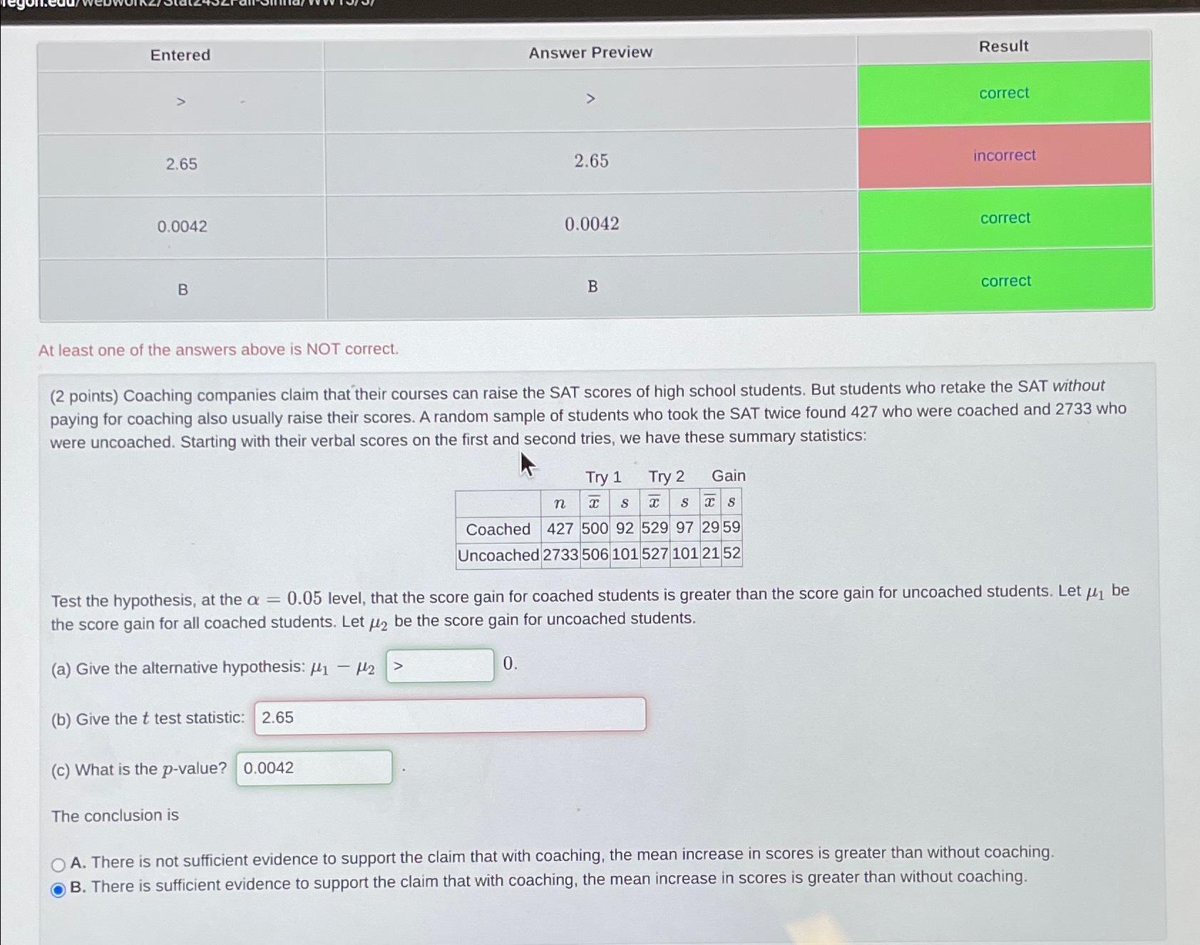 Solved \table[[Entered,Answer | Chegg.com