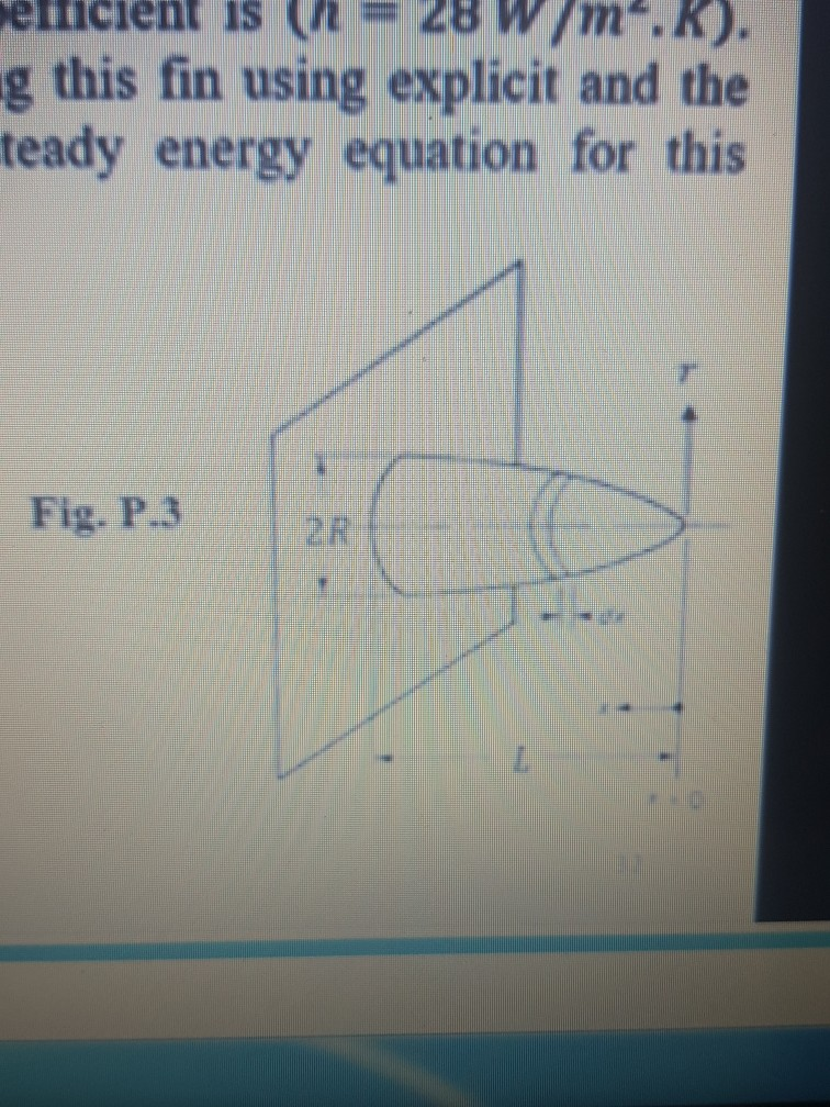 In a convex parabolic spine (fin) of length (L = 10 | Chegg.com