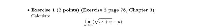 Solved - Exercise 1 ( 2 points) (Exercise 2 page 78 , | Chegg.com Solved - Exercise 1 ( 2 points) (Exercise 2 page 78 , | Chegg.com