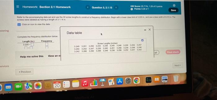 Solved Homework Section 2 1 Homework Question 3 2 1 13 Hw