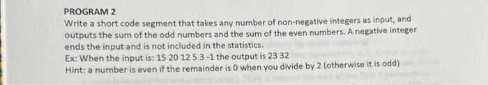 Solved C Please Thank You Program 2 Write A Short Code Chegg