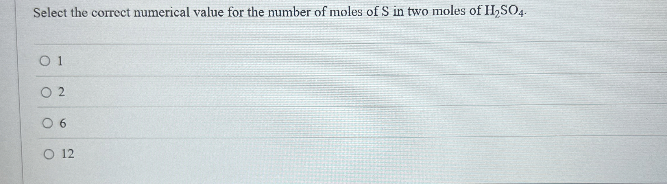 Solved Select the correct numerical value for the number of | Chegg.com