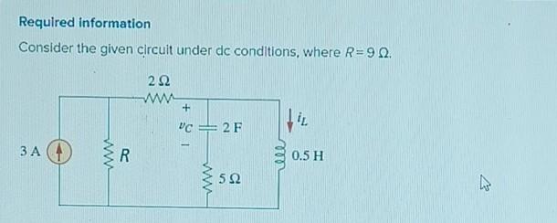 Solved Required information Consider the given circuit under | Chegg.com