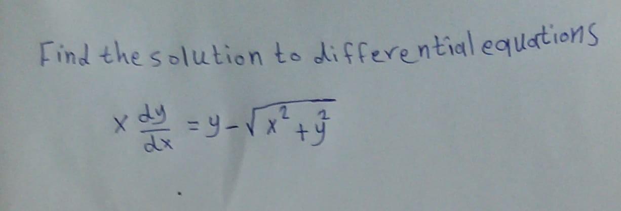 Solved Find the solution to differential equations | Chegg.com