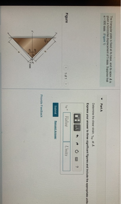 Solved The triangular plate is fixed at its base, and its | Chegg.com