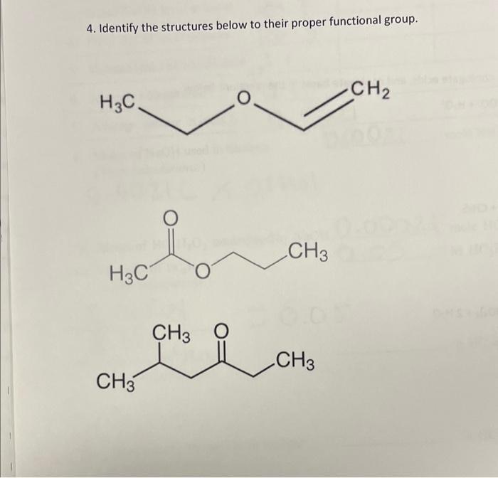 Solved 4. Identify the structures below to their proper | Chegg.com