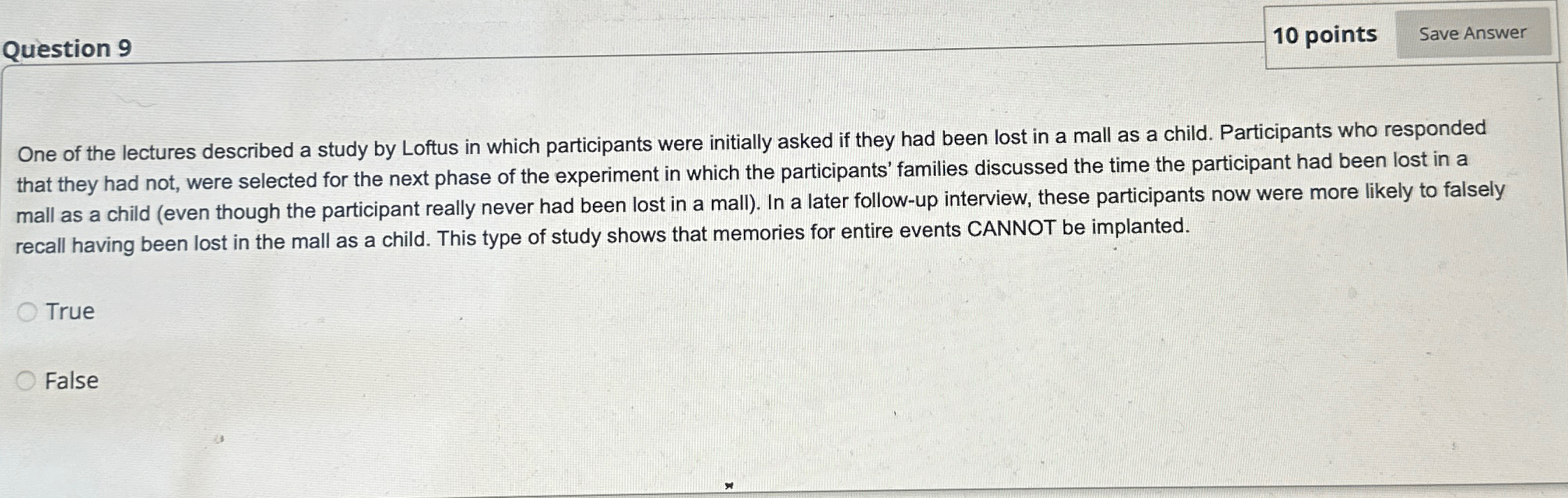 Solved Question 910 ﻿pointsOne of the lectures described a | Chegg.com