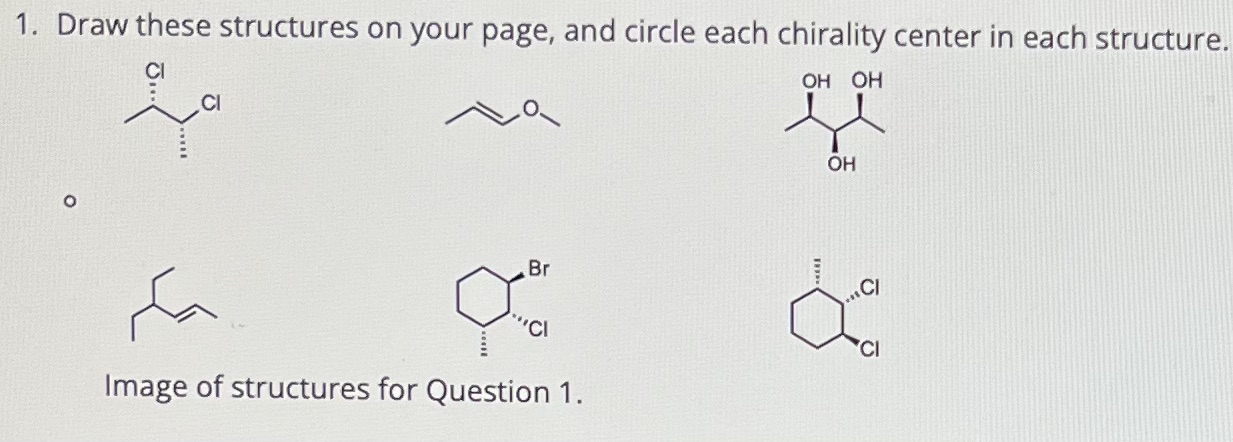 Solved Draw these structures on your page, and circle each | Chegg.com