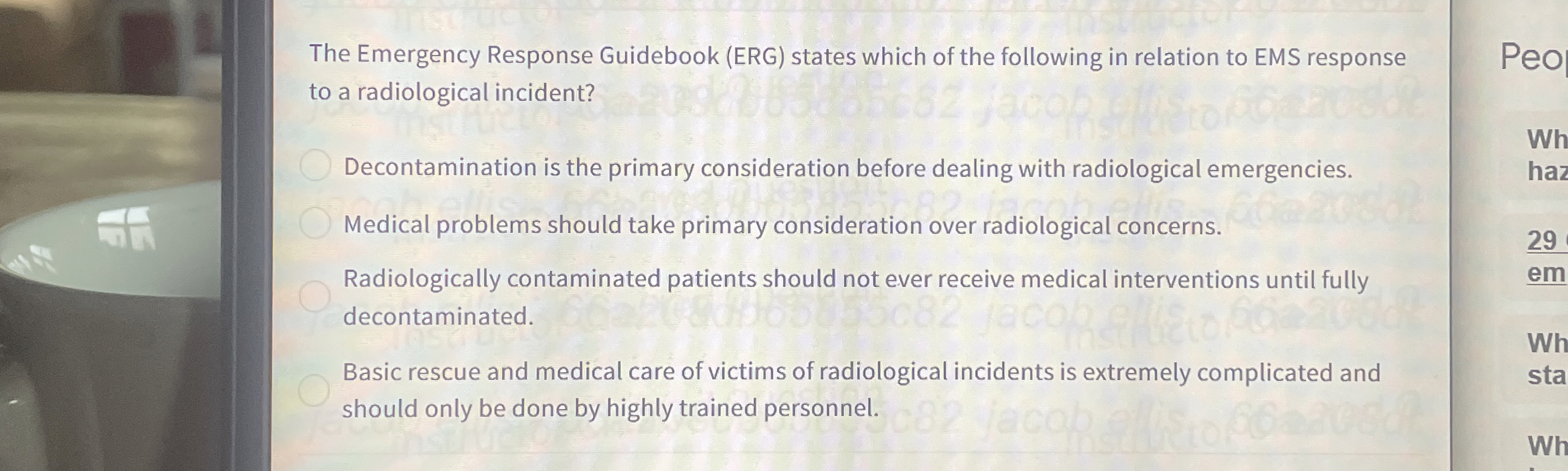 Solved The Emergency Response Guidebook (ERG) ﻿states which | Chegg.com