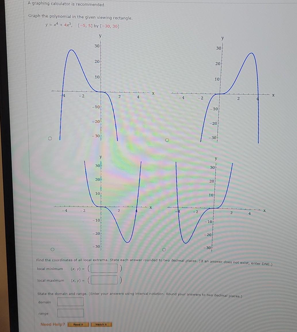 Solved A graphing calculator is recommended. Graph the | Chegg.com