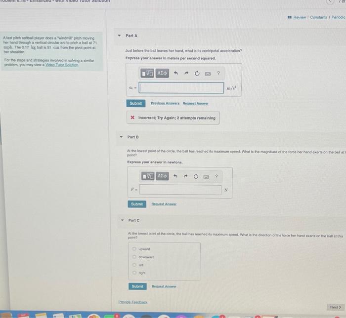Solved X6 Incorrect; Try Apain; 2 attempts remaining Part B | Chegg.com