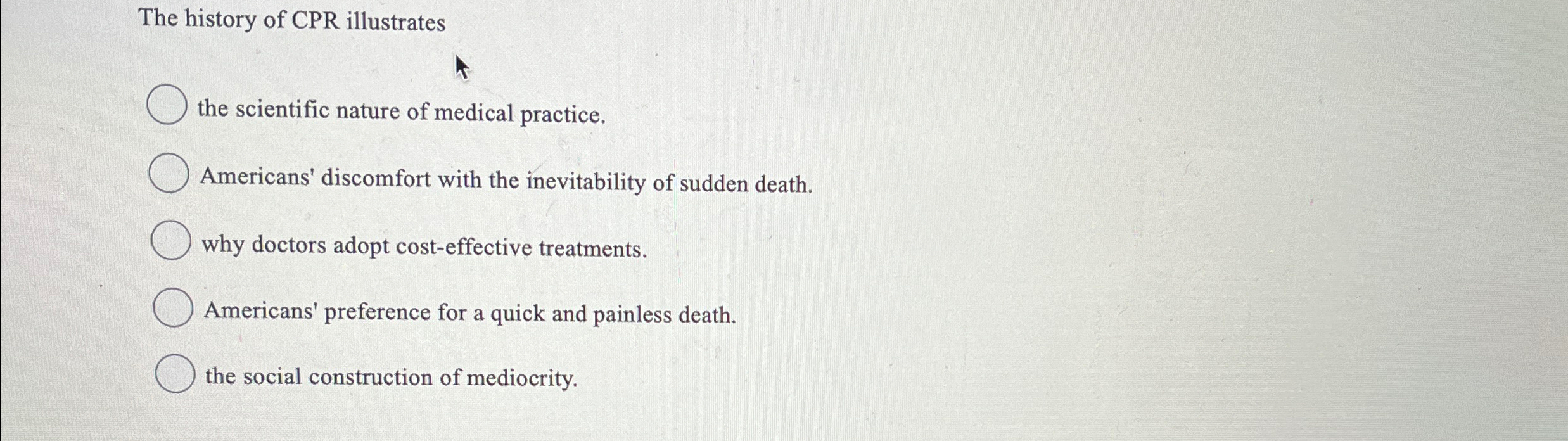 Solved The history of CPR illustratesthe scientific nature | Chegg.com