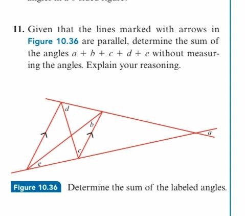 Solved 11. Given that the lines marked with arrows in Figure | Chegg.com