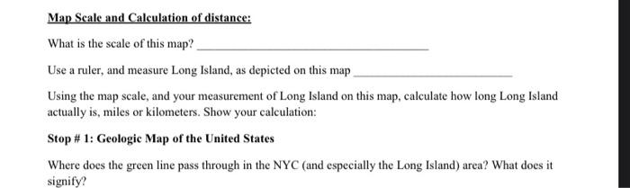 Map Scale and Calculation of distance: What is the | Chegg.com