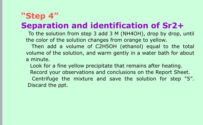 Solved What is the chemical formula for the yellow ppt | Chegg.com