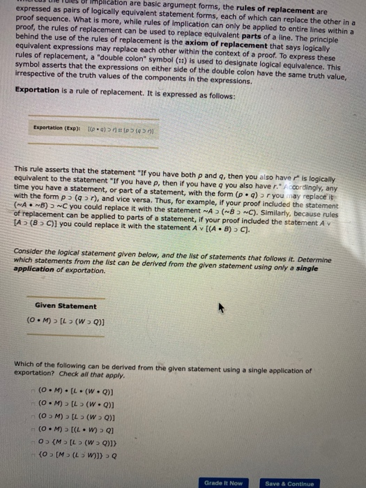 Implication are basic argument forms, the rules of | Chegg.com