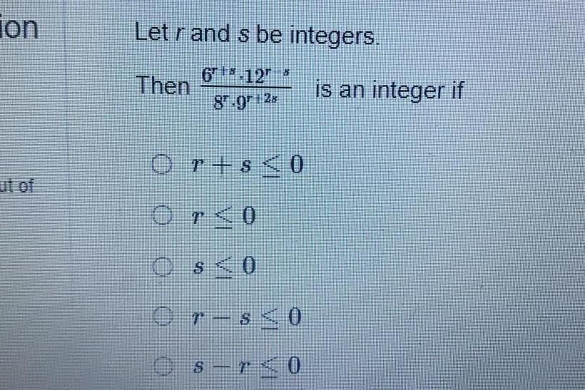 Solved ion Let r and s be integers. 6*15.12" + Then is an | Chegg.com
