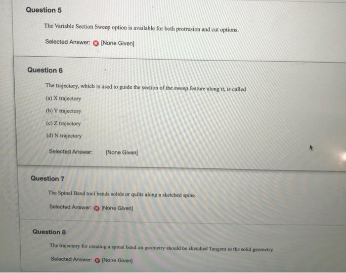Solved Question 5 The Variable Section Sweep option is | Chegg.com