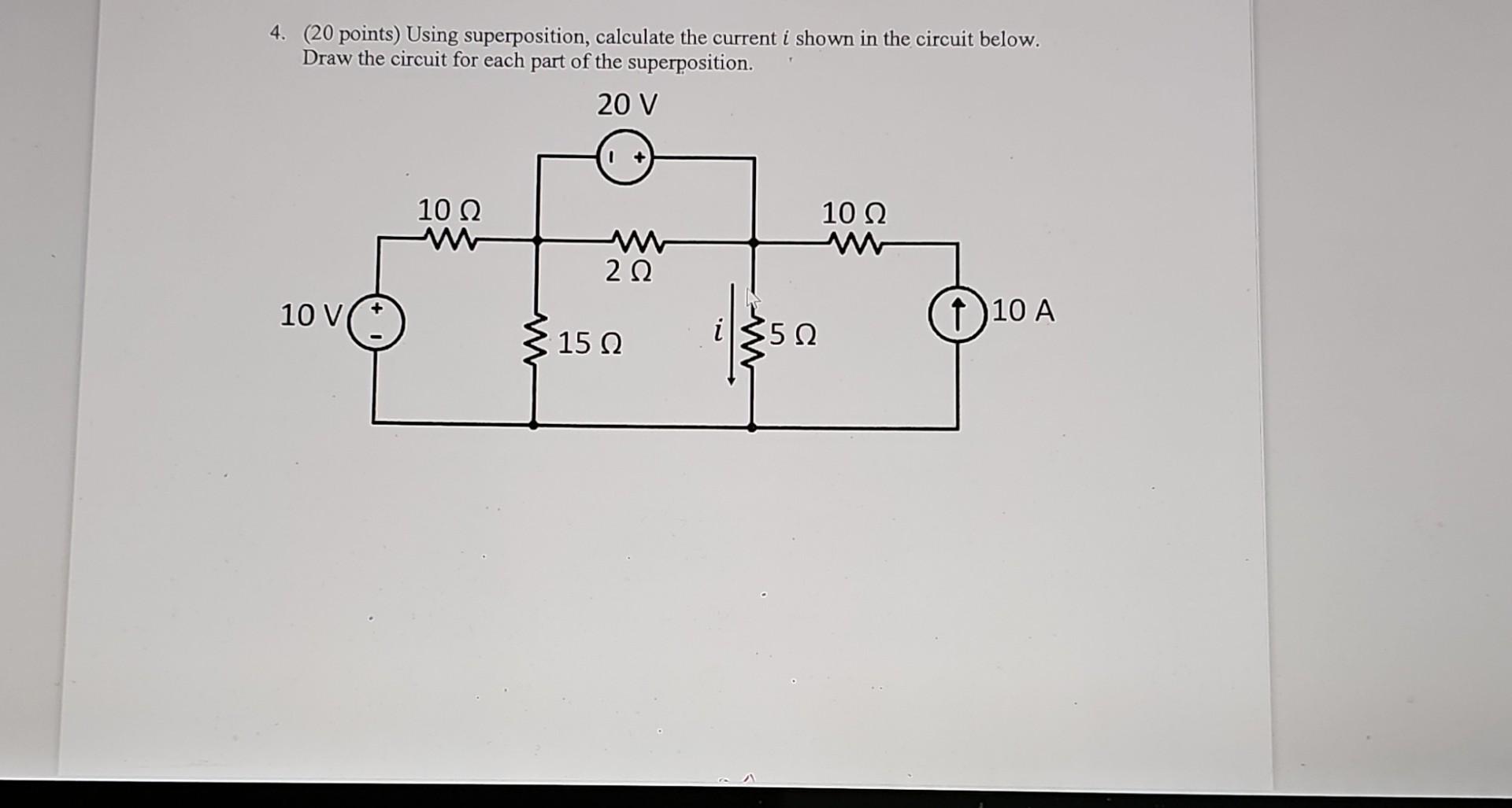 Solved 4. (20 points) Using superposition, calculate the | Chegg.com