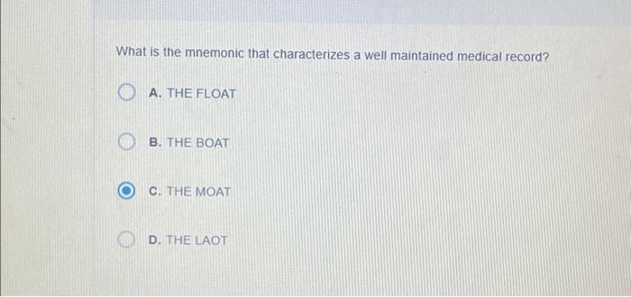 Solved What is the mnemonic that characterizes a well | Chegg.com