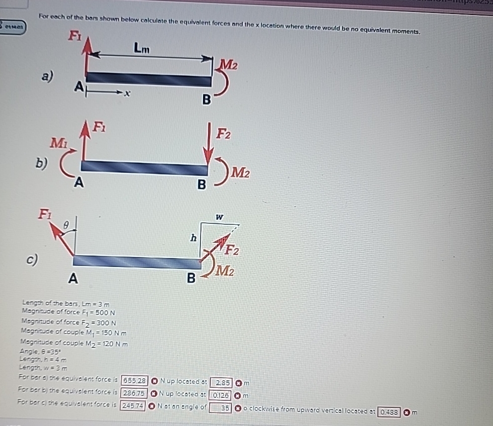 Solved 3 ентеFor each of the bars shown below calculate the | Chegg.com