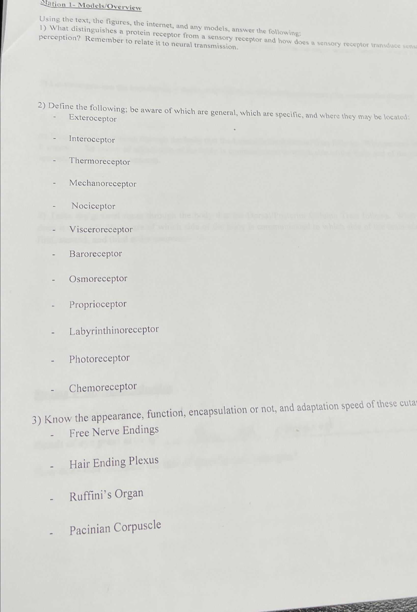 Solved Station 1-Models/OverviewUsing the text, the figures, | Chegg.com