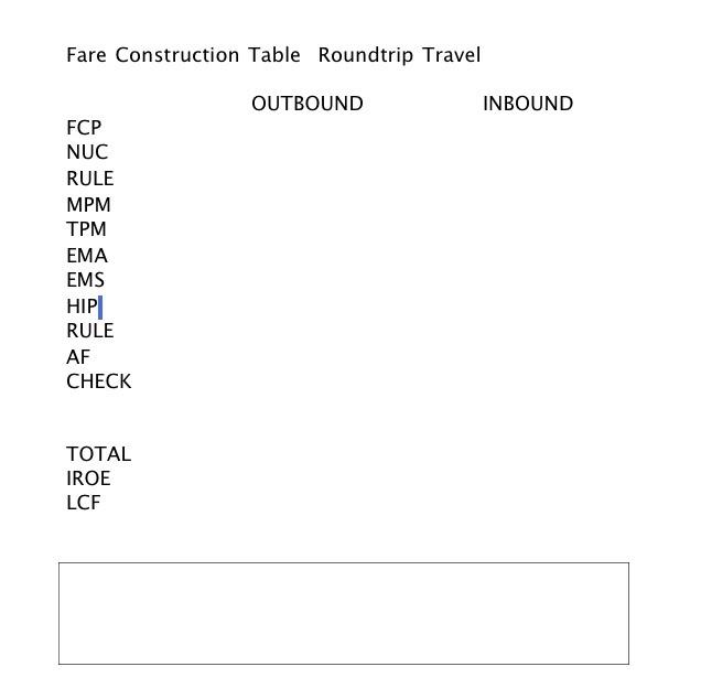 BASIC AIRFARE CONSTRUCTION Instruction: Using the | Chegg.com