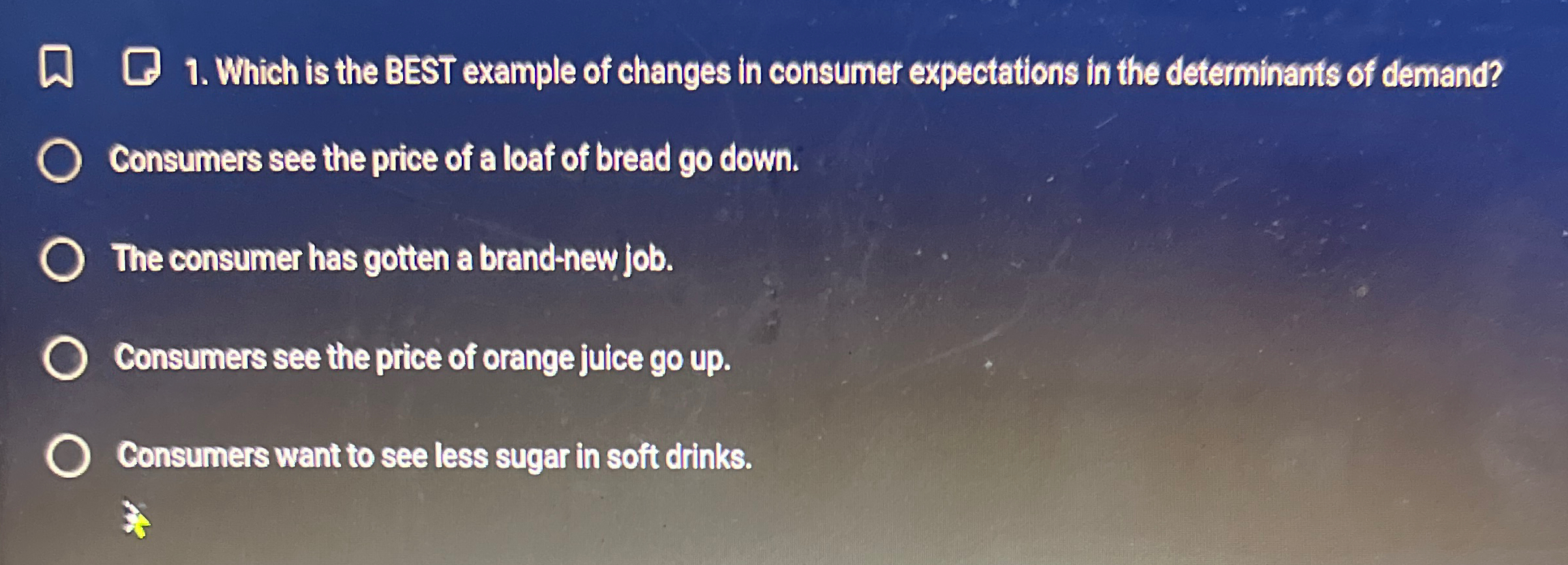 Solved Which is the BEST example of changes in consumer | Chegg.com