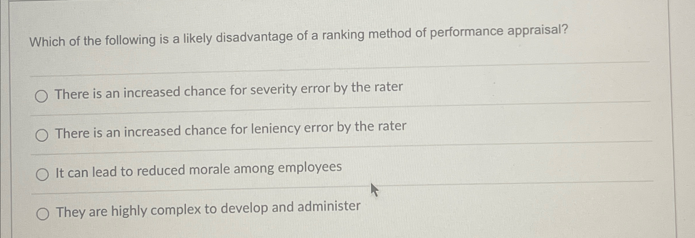 Solved Which of the following is a likely disadvantage of a | Chegg.com